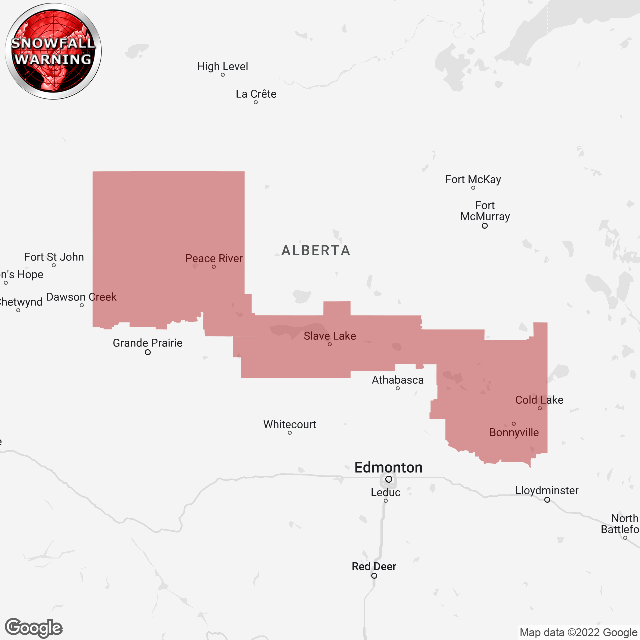 Snowfall Warning Issued