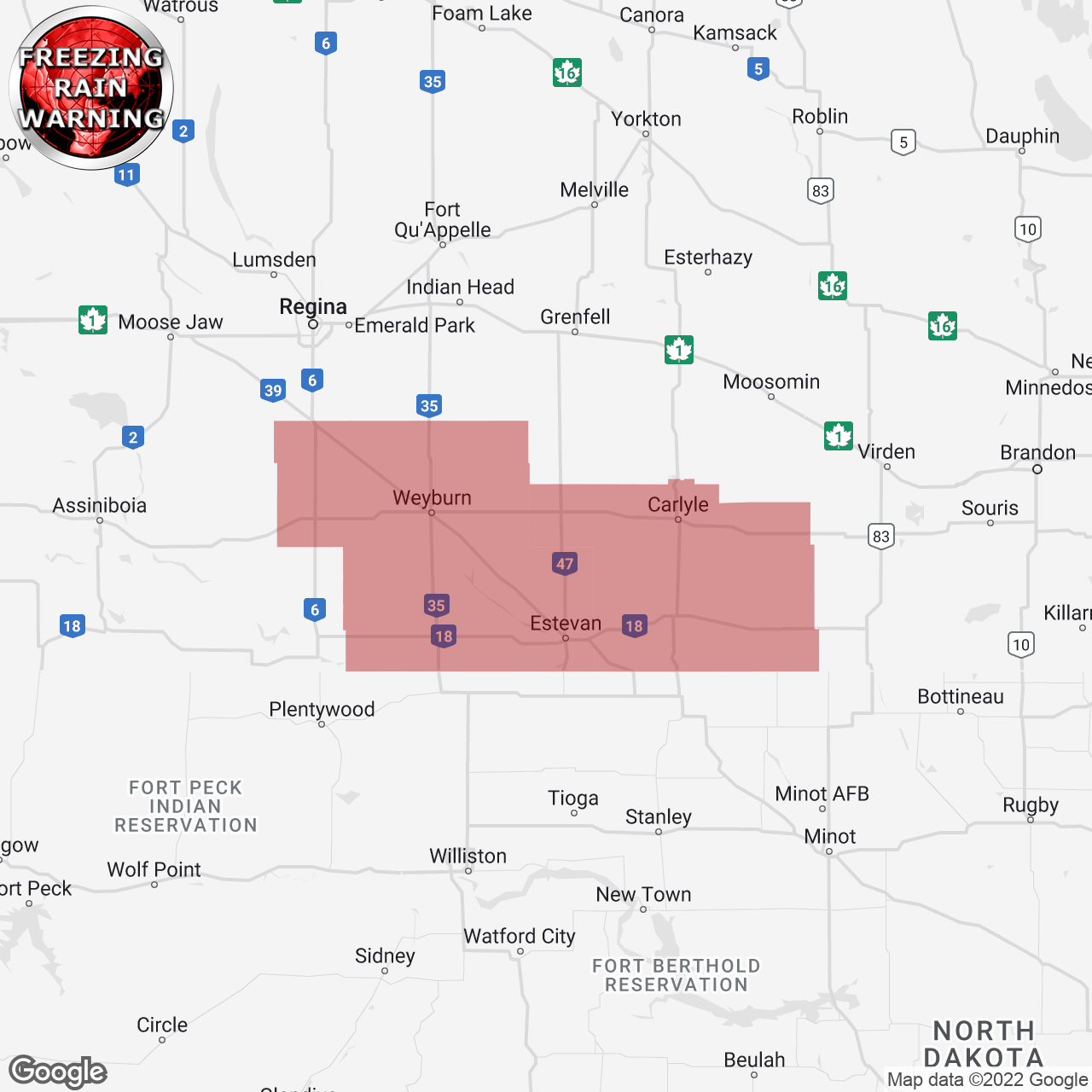 Freezing Rain Warning Issued