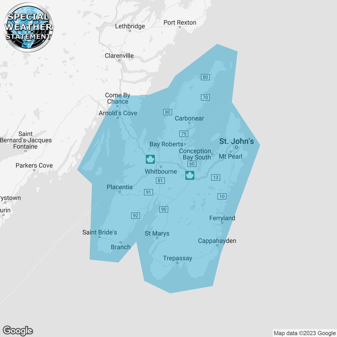 Special Weather Statement Issued