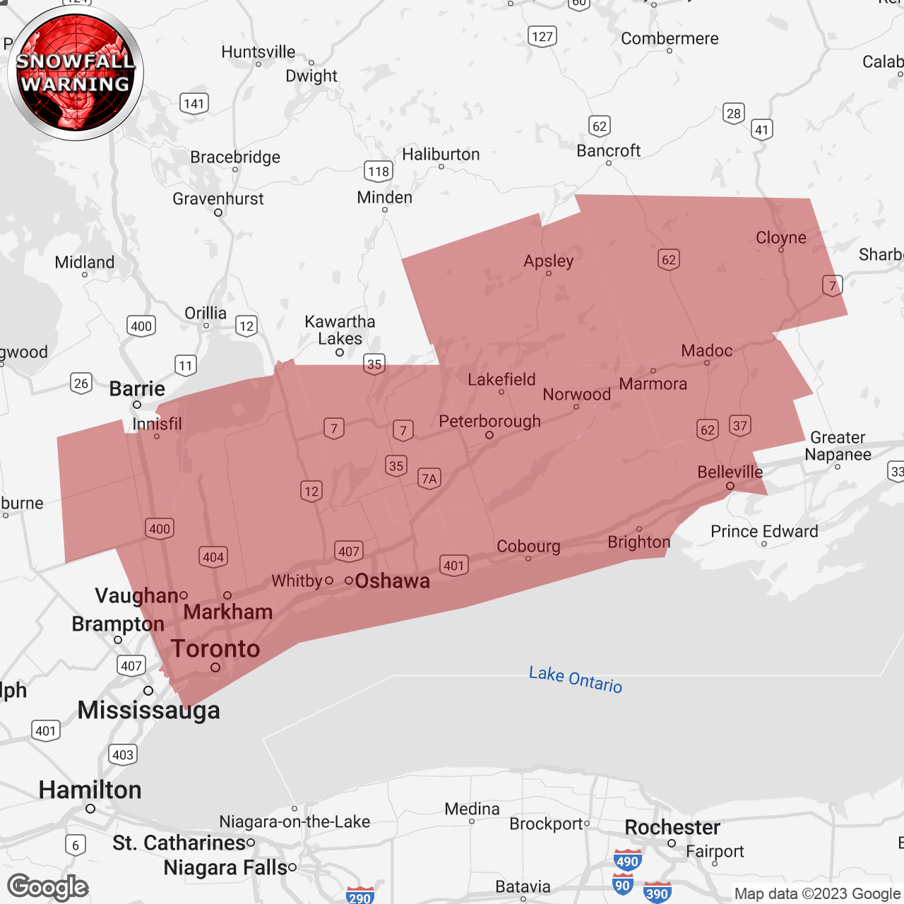 Snowfall Warning Issued