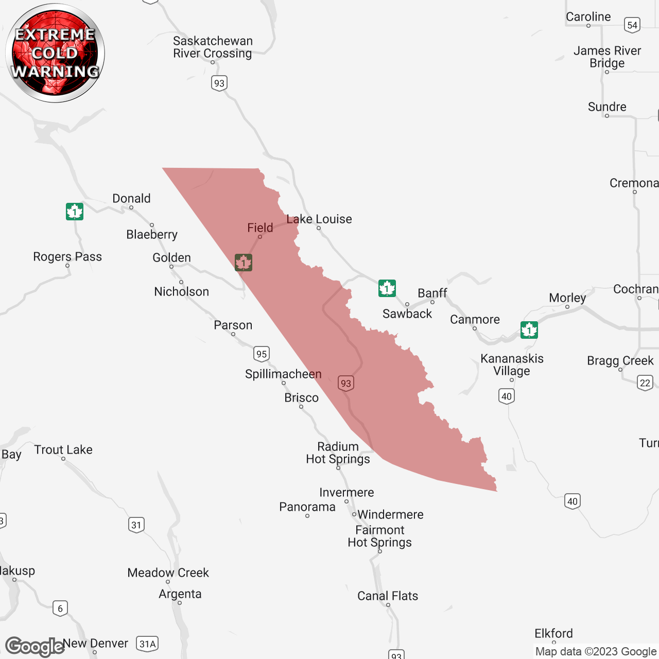 Extreme Cold Warning Issued