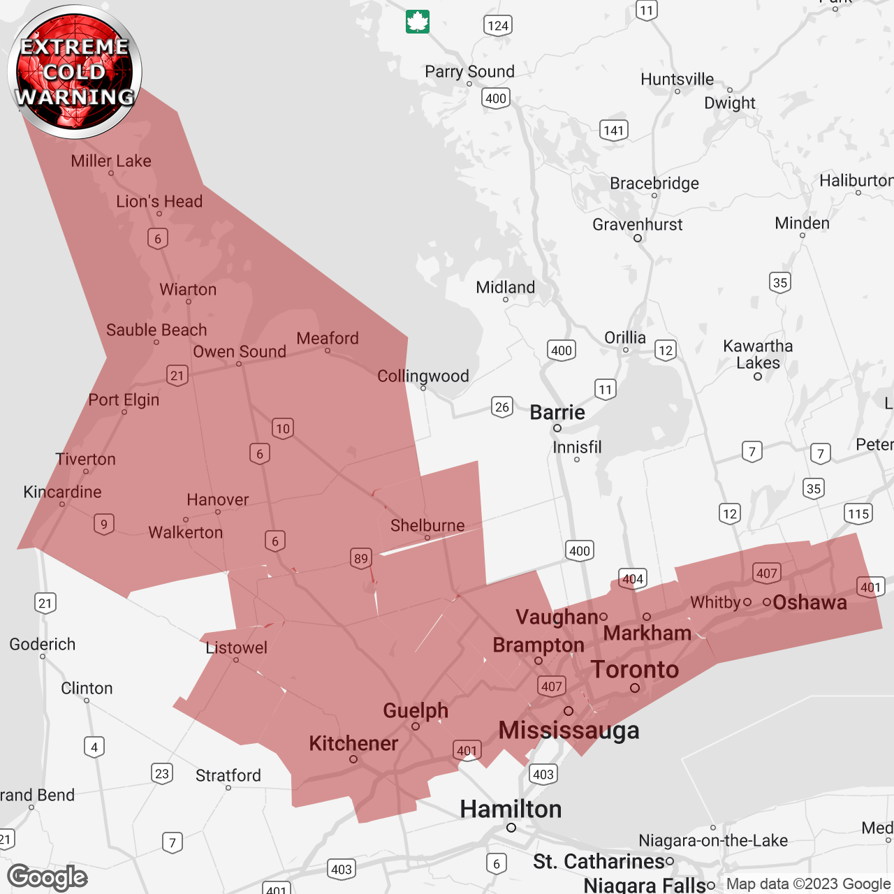 Extreme Cold Warning Issued