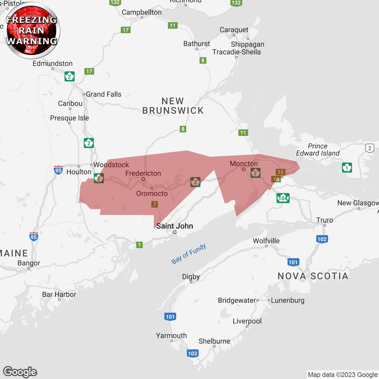 Freezing Rain Warning Issued