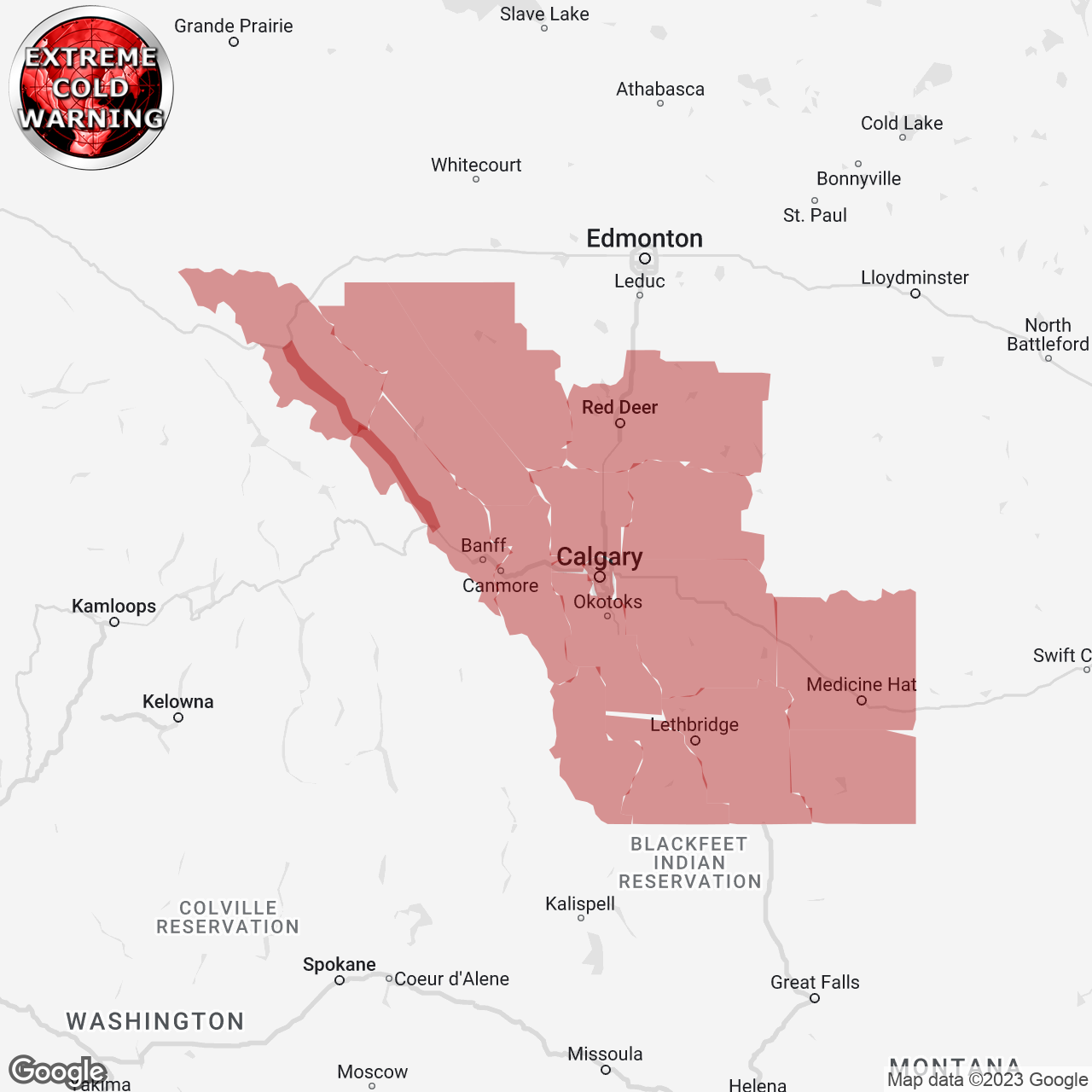 Extreme Cold Warning Issued