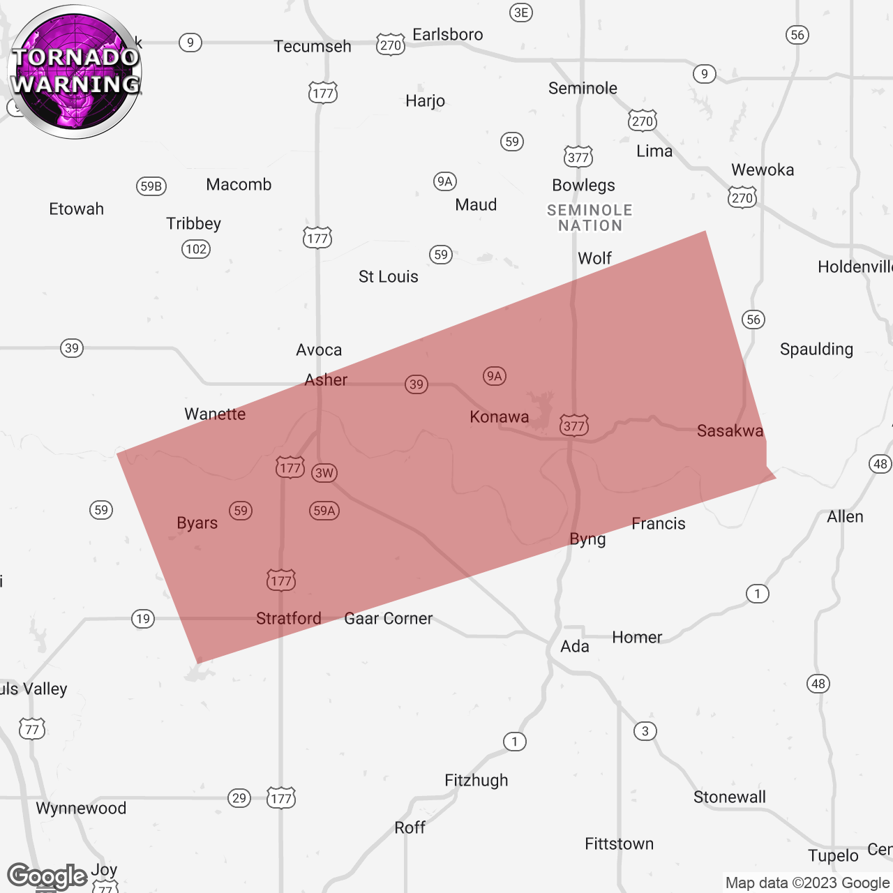 Tornado Warning Issued