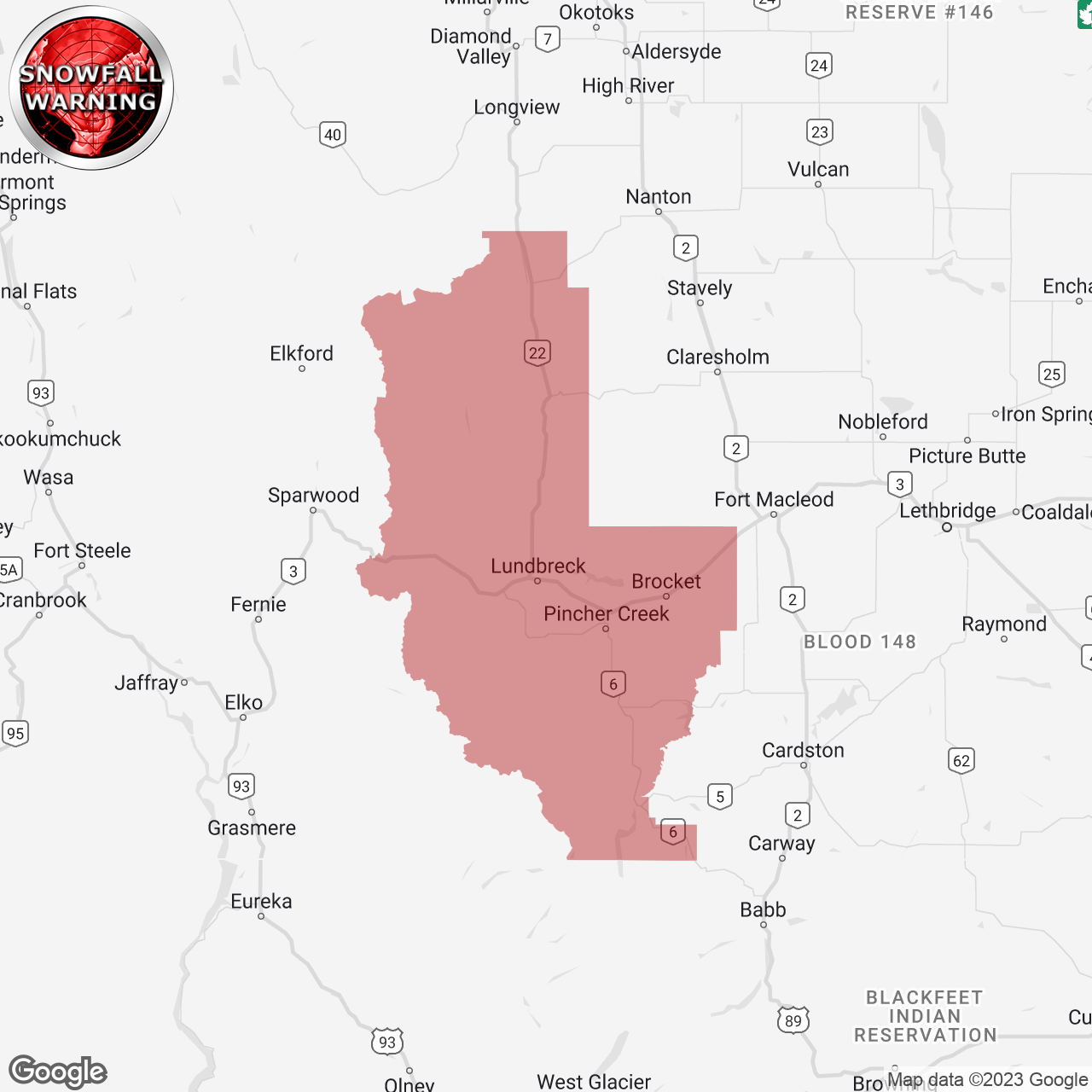 Snowfall Warning Issued