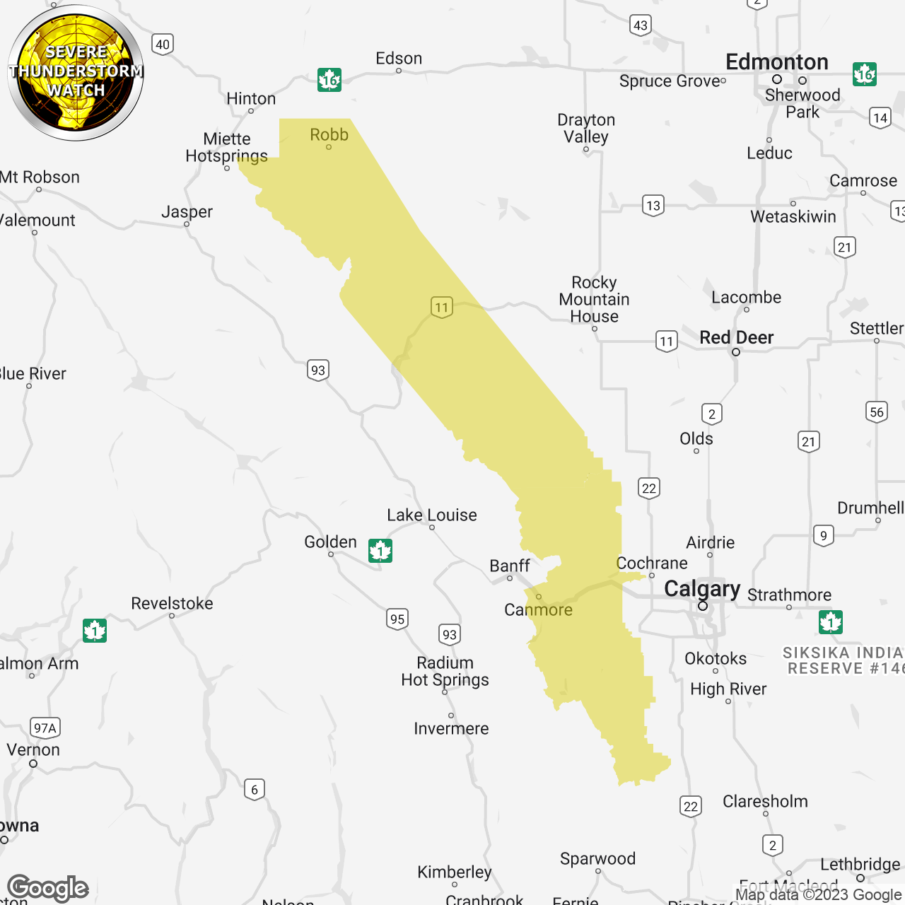 Severe Thunderstorm Watch Issued