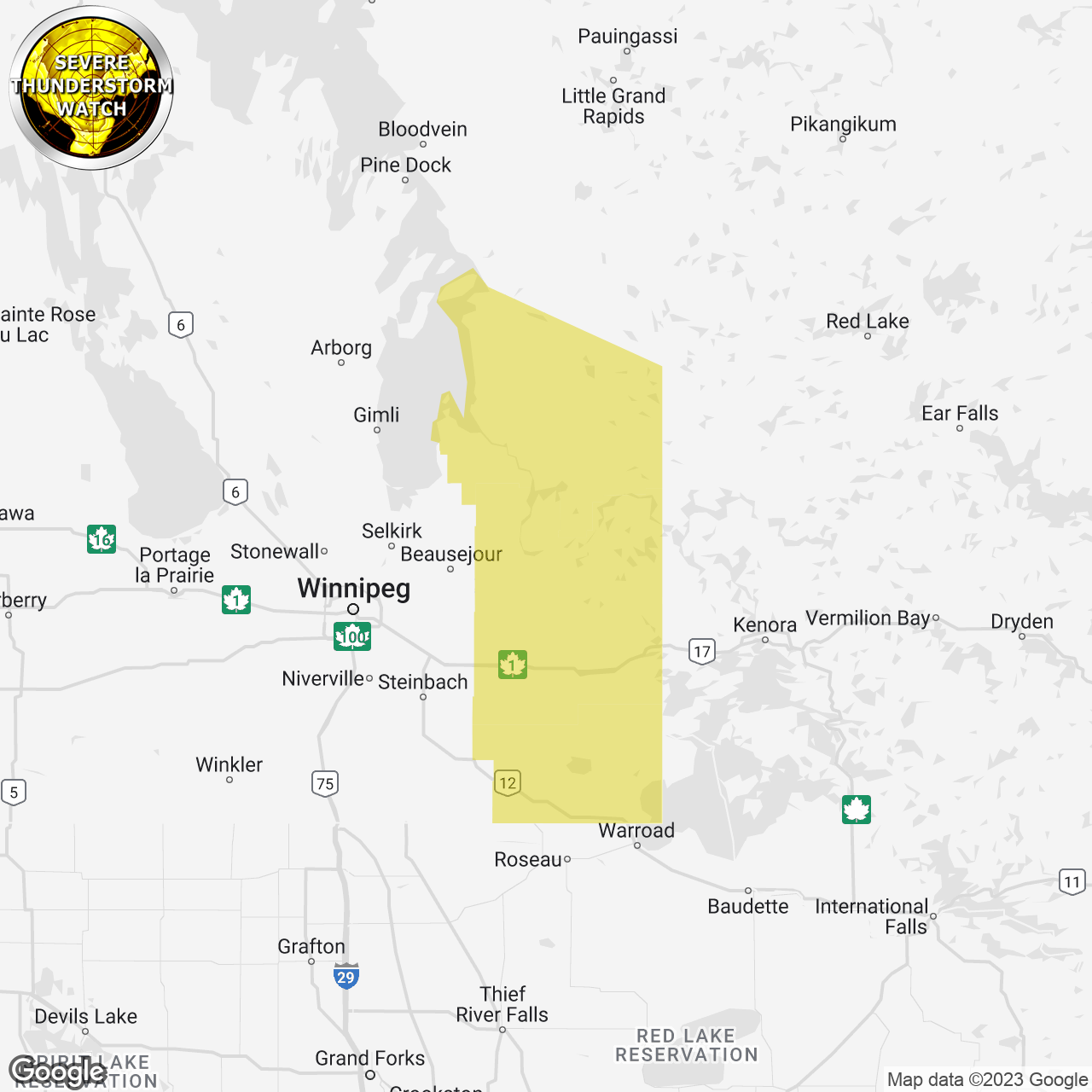 Severe Thunderstorm Watch Issued