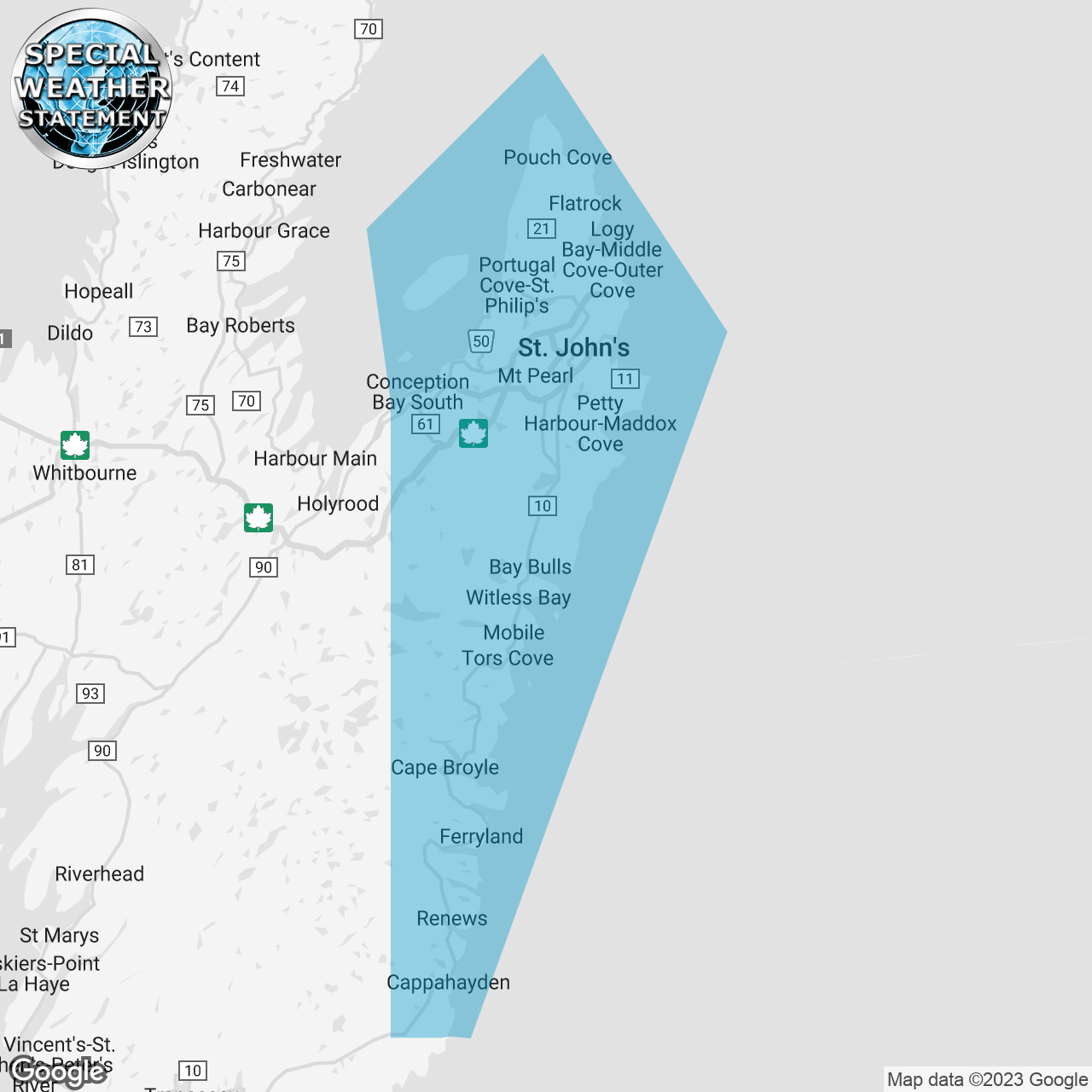 Special Weather Statement Issued