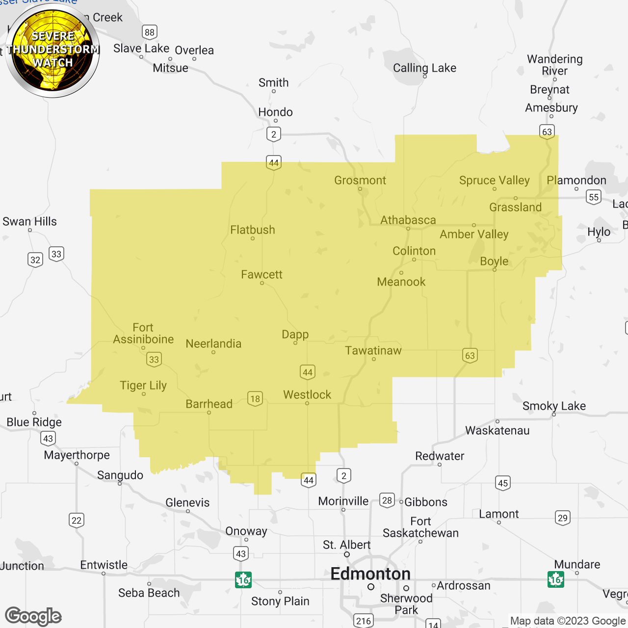 Severe Thunderstorm Watch Issued