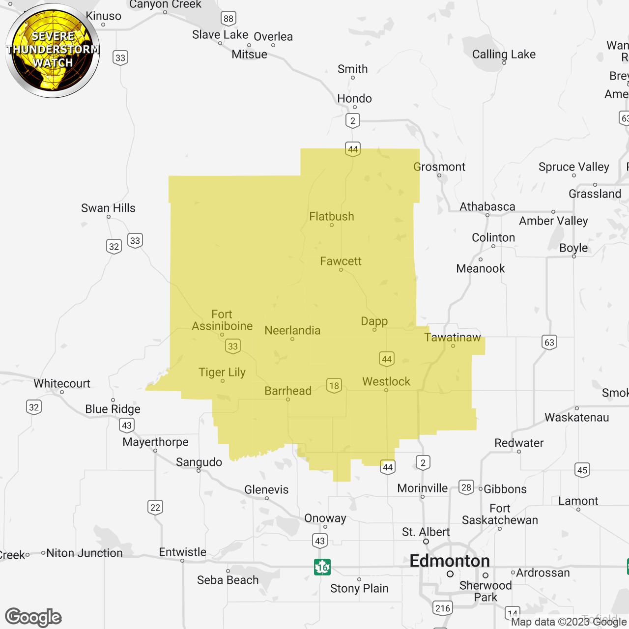Severe Thunderstorm Watch Issued