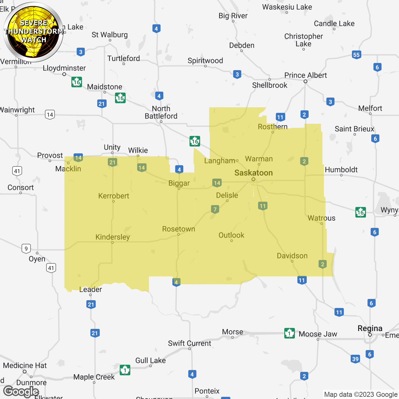 Severe Thunderstorm Watch Issued