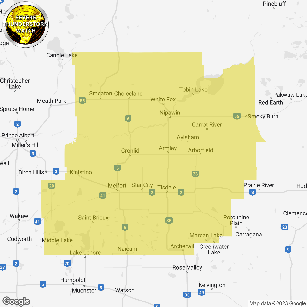Severe Thunderstorm Watch Issued