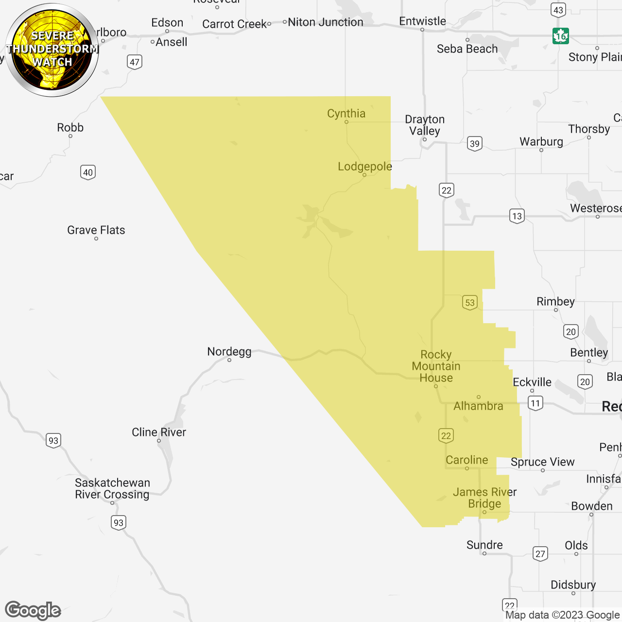 Severe Thunderstorm Watch Issued