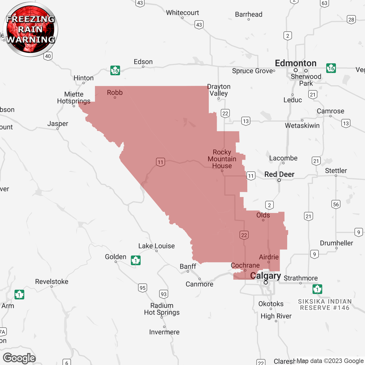 Freezing Rain Warning Issued