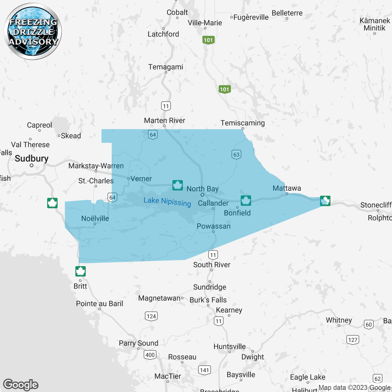 Freezing Drizzle Advisory Issued