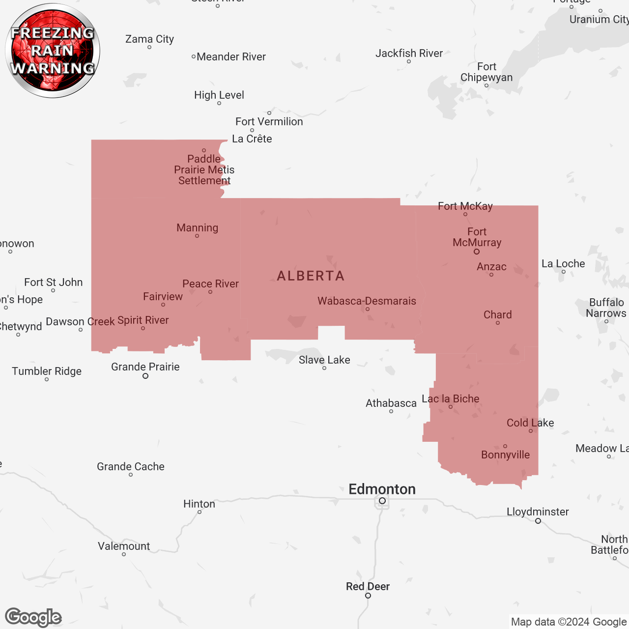 Freezing Rain Warning Issued