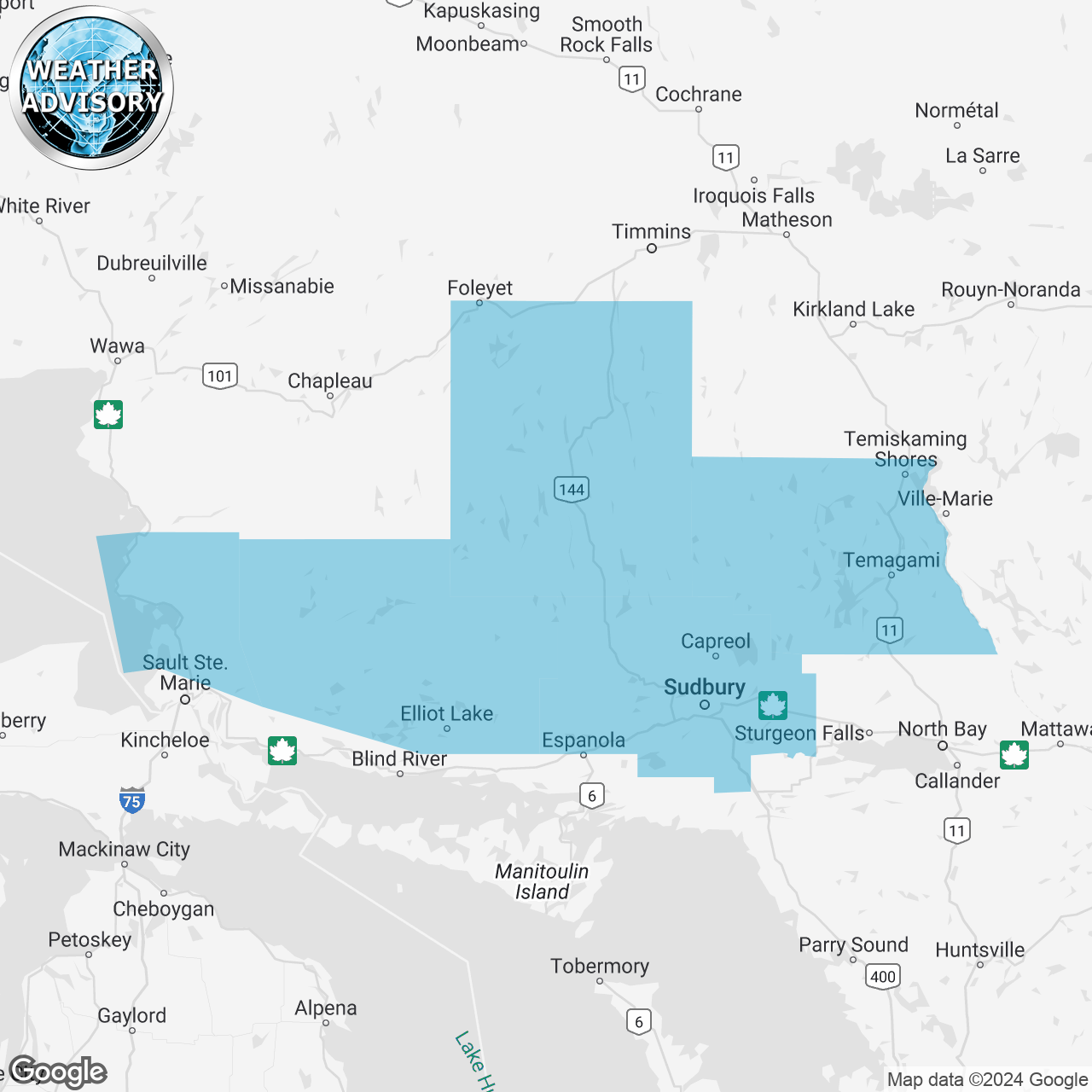 Weather Advisory Issued