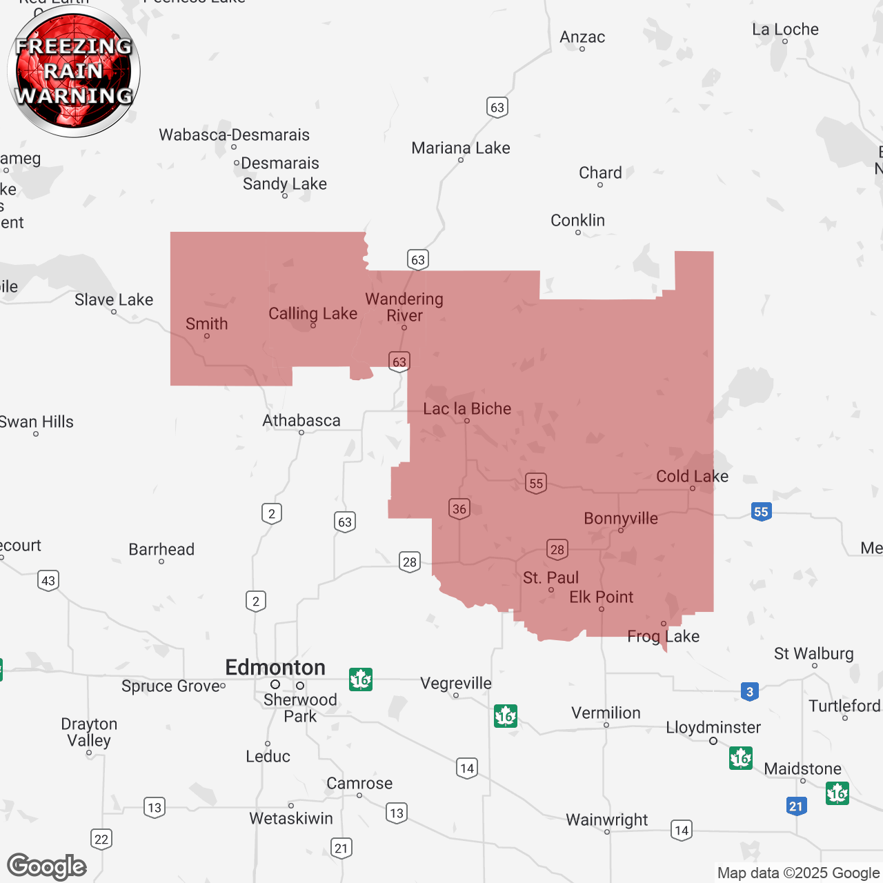 Freezing Rain Warning Issued