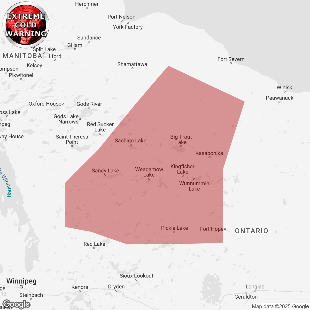 Extreme Cold Warning Issued