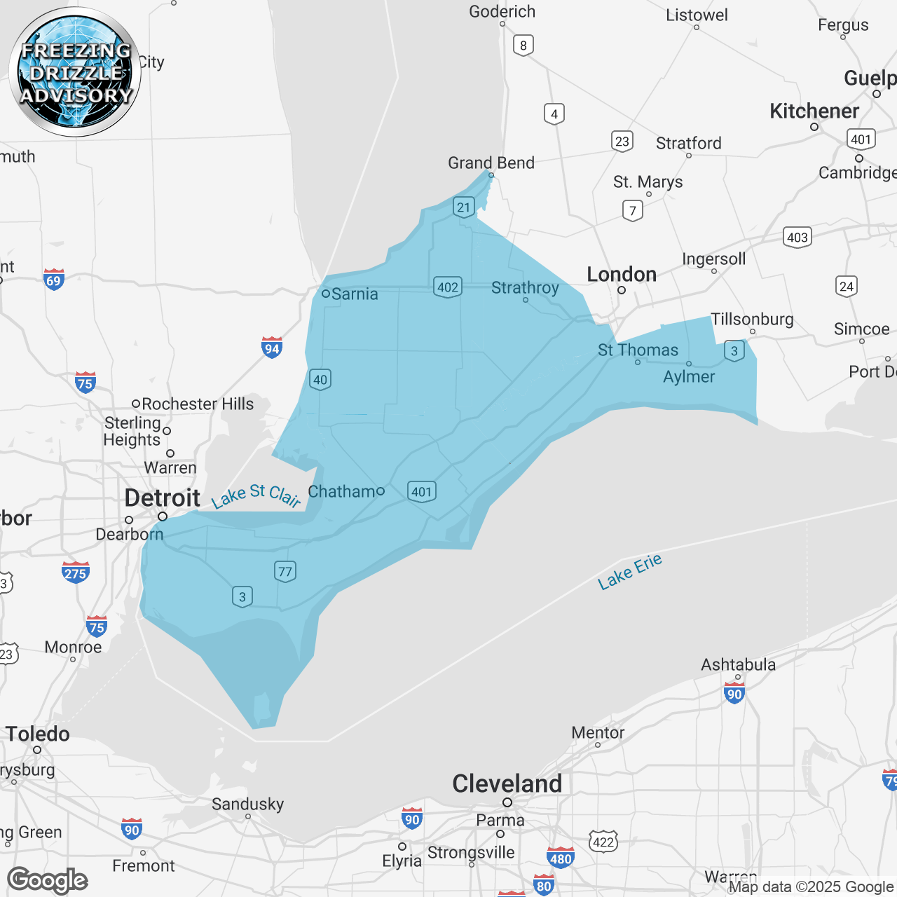 Freezing Drizzle Advisory Issued