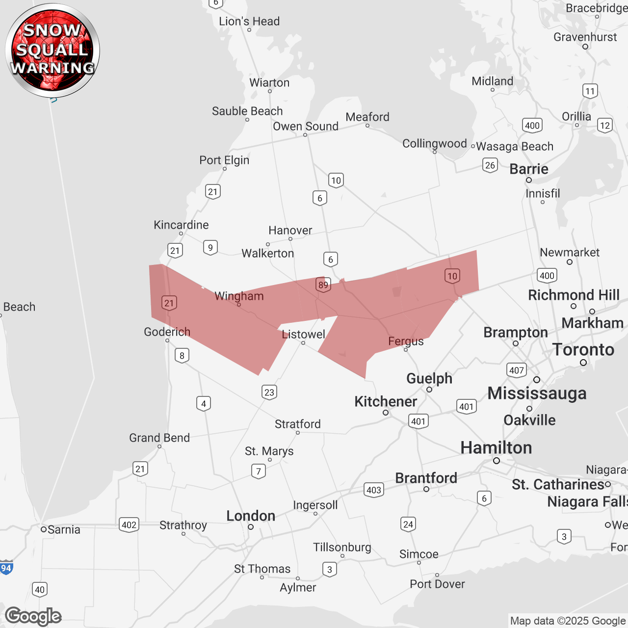 Snow Squall Warning Issued