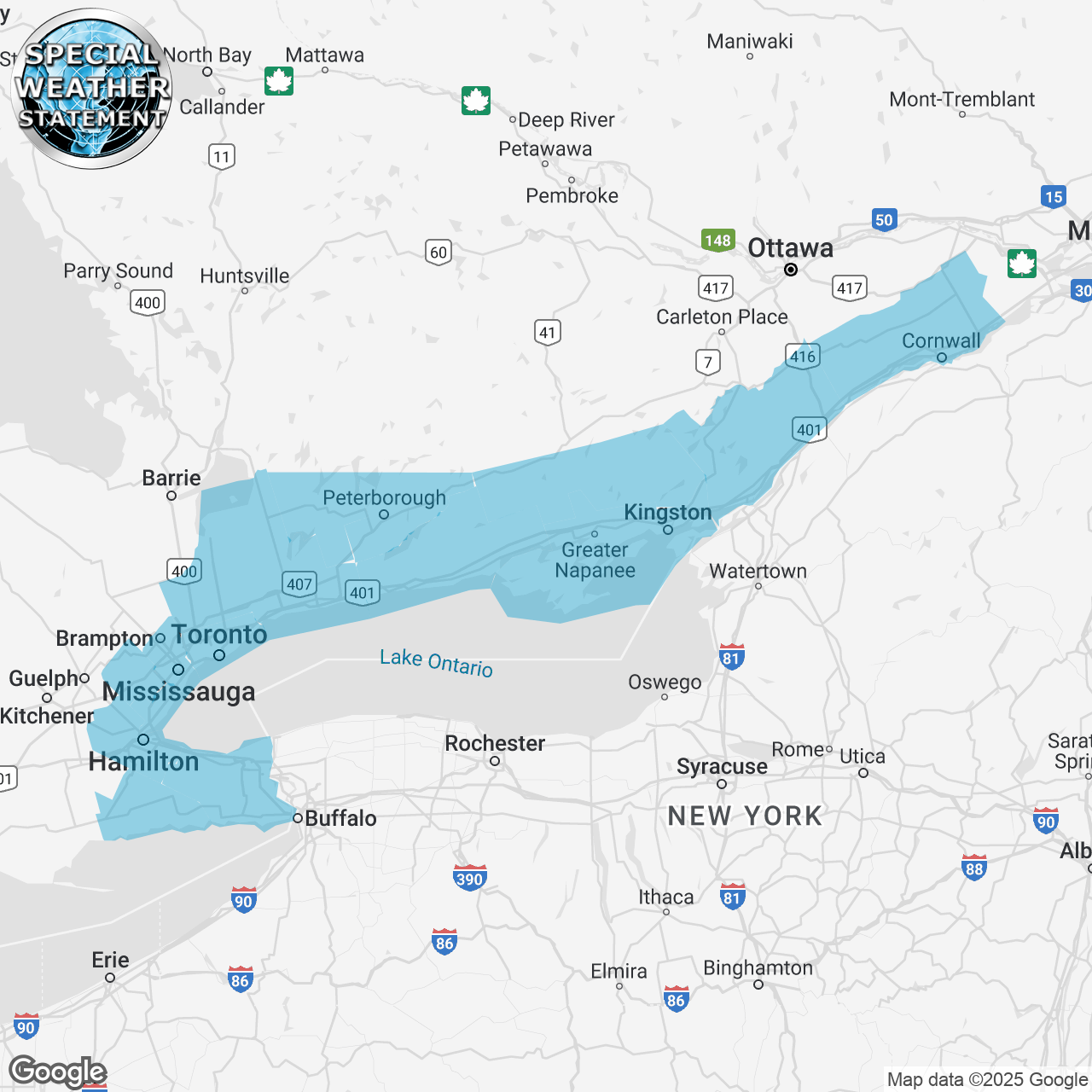 Special Weather Statement Issued