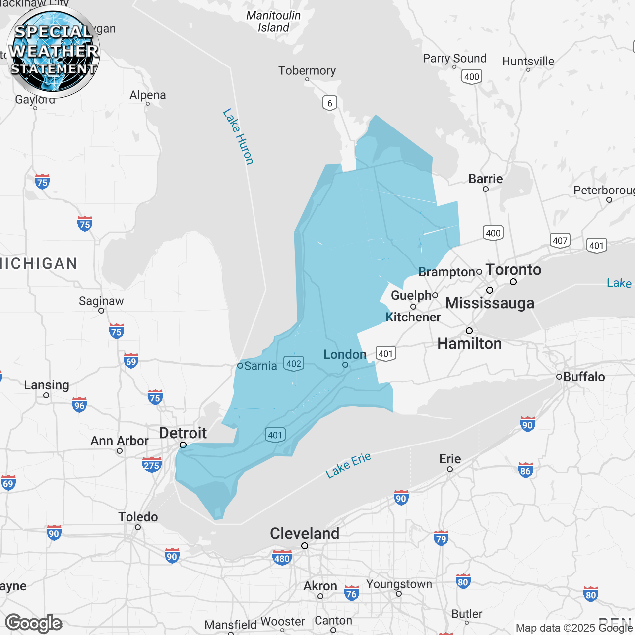 Special Weather Statement Continued