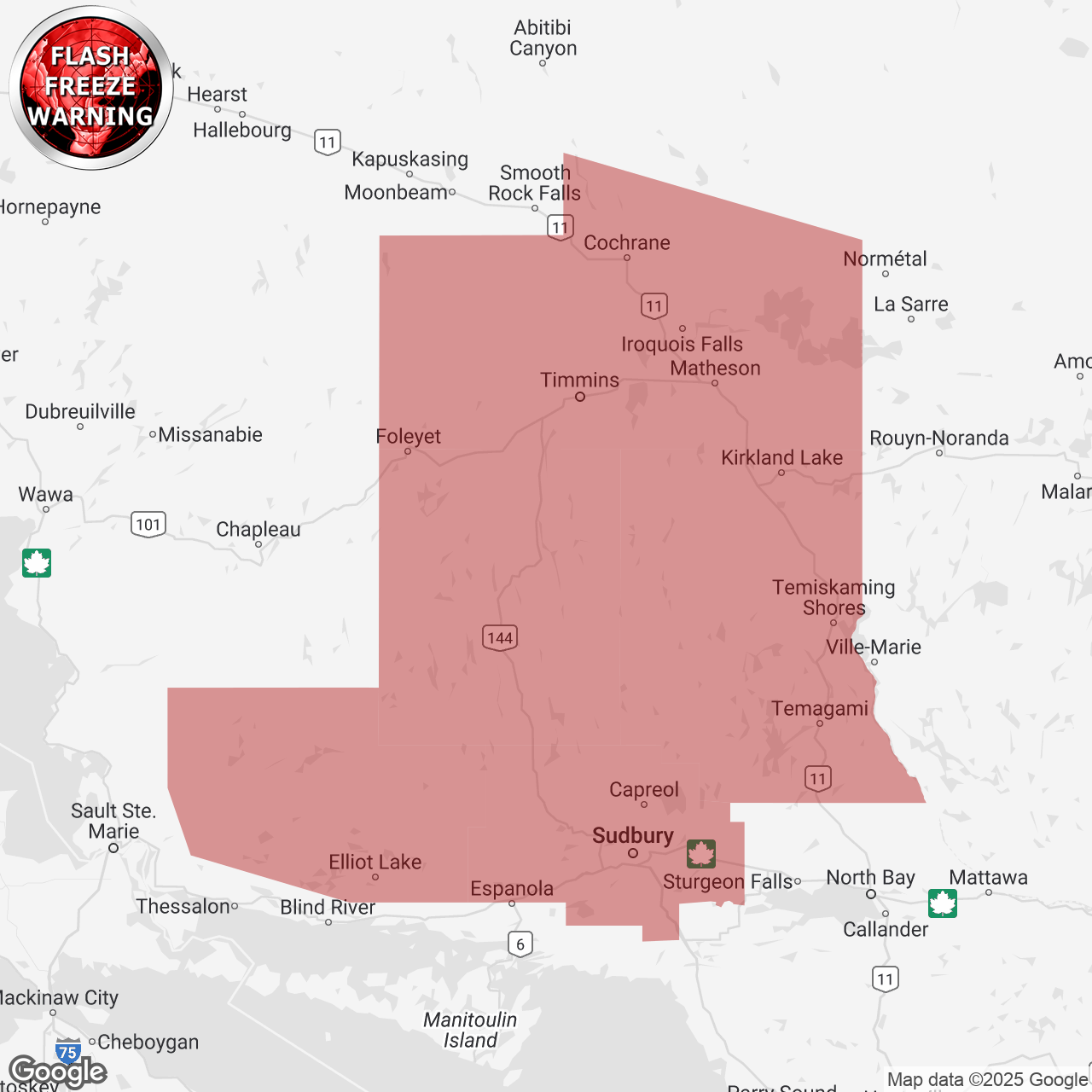 Flash Freeze Warning Continued